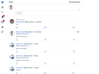 Twitter Clone | Messaging | notification | Group Chats | Upwork