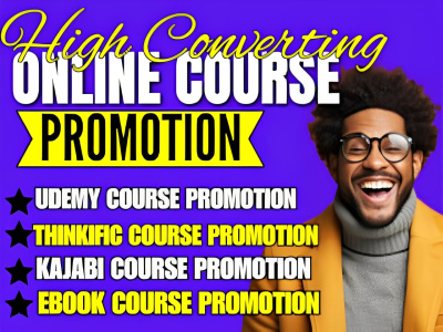 Online Course promotion, Udemy, Kajabi, Thinkific course Marketing | Upwork