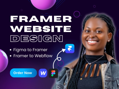 A framer website, figma to framer website, framer to webflow website design | Upwork