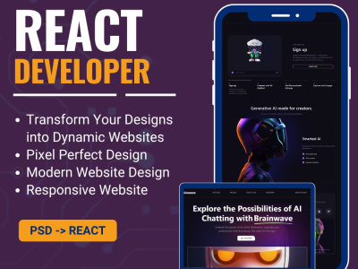 Front end developer | React JS developer | Figma to React | Upwork