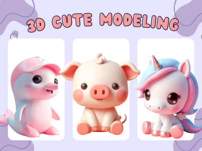 3D cute character modeling with cartoon style and rendering | Upwork