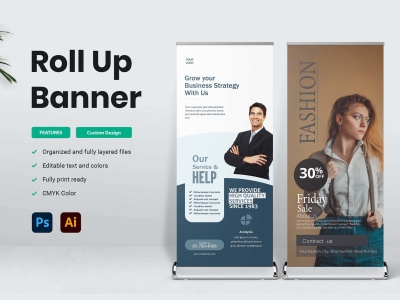 Unique roll up, retractable banner design for your business or event ...