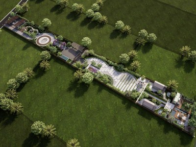 An Amazing 2D Drawing & 3D Images of Landscape Garden | Upwork