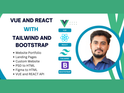 Vue and react website with tailwind | Upwork