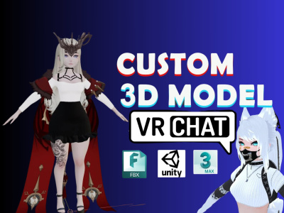 Vr chat avatar 3d avatar character design vrchat avatar 3d model | Upwork