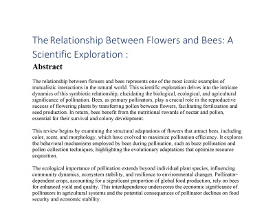 The Relationship Between Flowers and Bees: A Scientific Exploration | Upwork