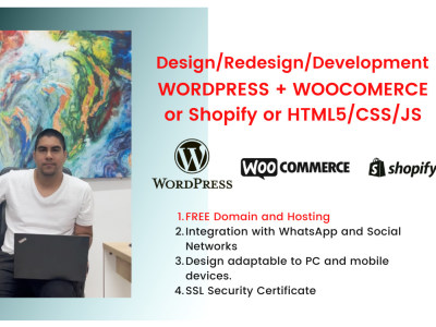 A responsive Website in Wordpress with WooCommerce free domain and hosting | Upwork