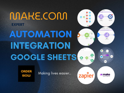 Make.com automation Zapier integromat api integration workflow google sheet | Upwork