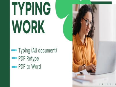 Typing, retype document, PDF to word and retyping | Upwork