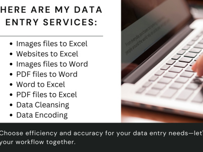 Professional and quick data entry services with 100% accuracy. | Upwork
