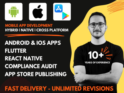 Mobile App Developer | Android | iOS | React Native | Flutter | App store | Upwork