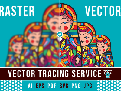 Vectorize image to vector tracing and convert png to vector logo redraw ...