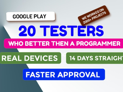 20 testers for google play closed testing with guides and documentation ...