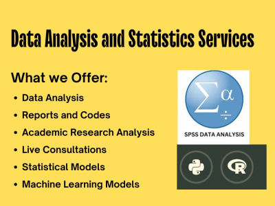 Statistics, Data Analysis, Machine Learning Services Using Python and R ...