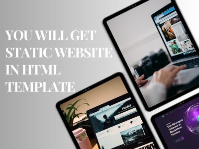 Get 5-8 pages static website in HTML template | Upwork