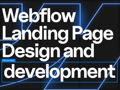 Responsive Webflow Landing Page Design and development | Webflow expert ...