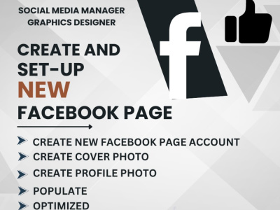 A 100% fully set-up new Facebook page, including a profile and cover ...