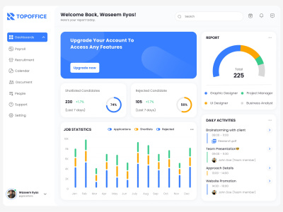 Web App Dashboard Design admin panel CRM | Upwork