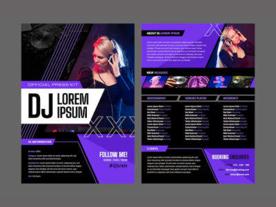 A modern media kit, press kit, artist bio, artist press kit, EPK | Upwork