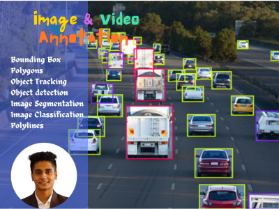 Image or video annotation, bounding box, data labeling polygon of you ...