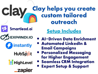 Clay.com powered LinkedIn automation and email automation setup with ...