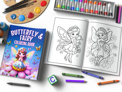 Coloring book pages and book cover for amazon KDP | Upwork