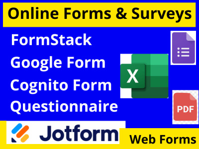 Fillable online forms, surveys, jotform, cognito, google form, formstack | Upwork
