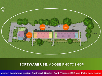 Realistic Landscape/Landscape render/landscaping/Backyard/Deck patio ...