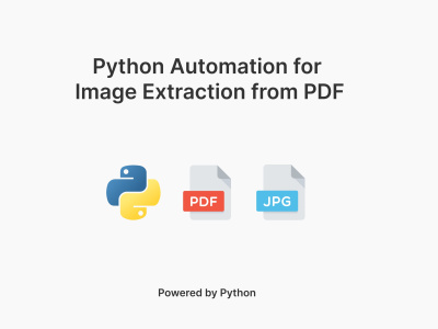 Python Automation for Image Extraction from PDF files | Upwork