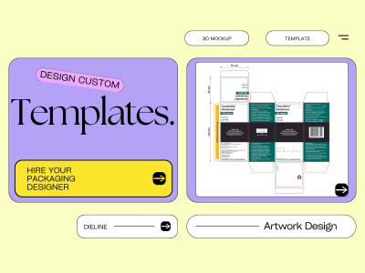 Any packaging dieline templates, artwork designs, and 3D mockups | Upwork