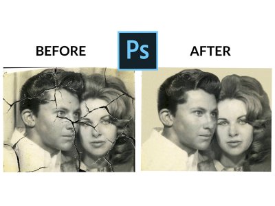 Old photo restoration recolor retouch damage repair & photoshop editing ...