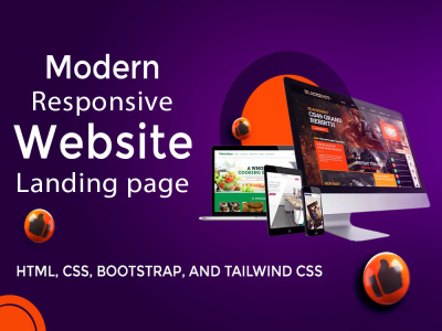Modern Website\Landing Page Design in HTML, CSS, Bootstrap, Tailwind | Upwork