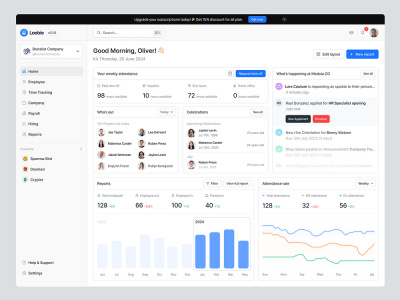 A HR Management Website UI/UX Design on Figma | Upwork