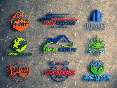 3 concepts of Vintage retro minimal 3d modern logo design | Upwork