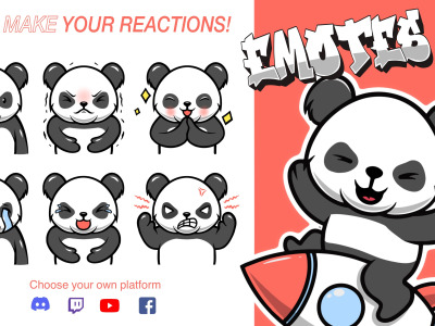 Cute animal reactions design for emoticons, stickers etc | Upwork