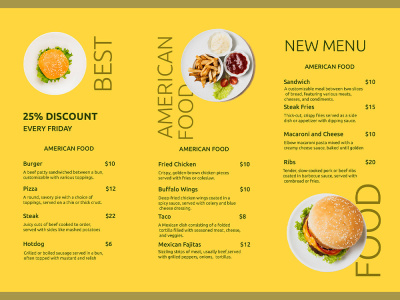 Professional menu design for your bar and restaurant | Upwork