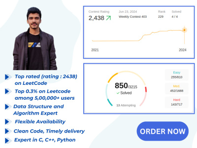 Top LeetCode Expert : Solve Any Easy, Medium, or Hard Problem | Upwork