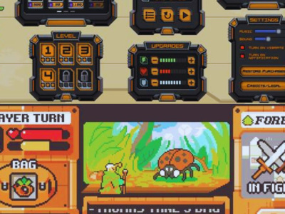 Pixel art ui, pixel art hud for your game, pixel gui, pixel background ...