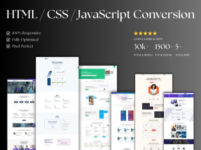 Any design coded in fully Responsive HTML/ CSS/ JavaScript Template | Upwork