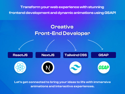 A creative Web Animation with GSAP | React.js | Tailwind CSS | Next.js | Upwork