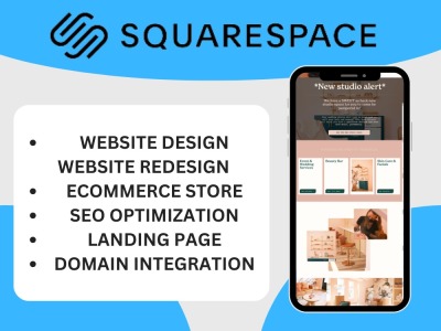 Responsive squarespace website | Ecommerce website design | Upwork