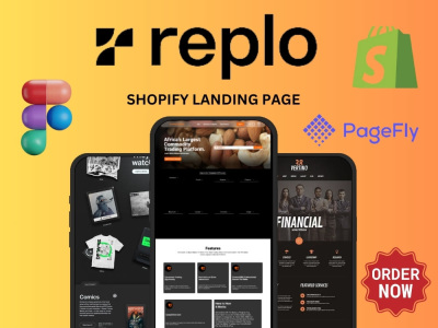 A responsive Replo shopify landing page design Pagefly Replo to figma | Upwork