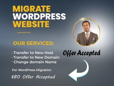 Transfer or migrate wordpress website to new hosting or domain | Upwork