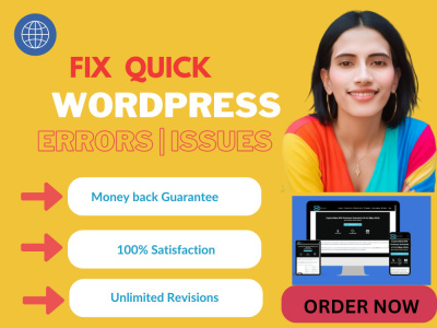 Fix wordpress issues, errors or problems | Upwork