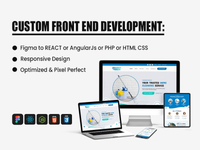 A design to front end conversion ReactJS AngularJs PHP HTML CSS | Upwork