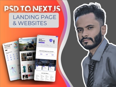 Figma/PSD/XD to Nextjs based React Web Application or Landing page. | Upwork