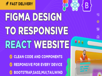 Converted figma design to responsive react website | Upwork