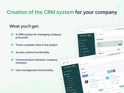 Creation of the Laravel CRM system for your company. Full stack ...