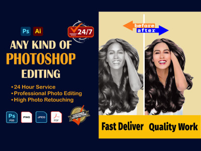Any image editing photo restoration background change in adobe ...