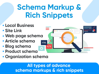 Manually implemented schema markup for rich snippets for your website | Upwork